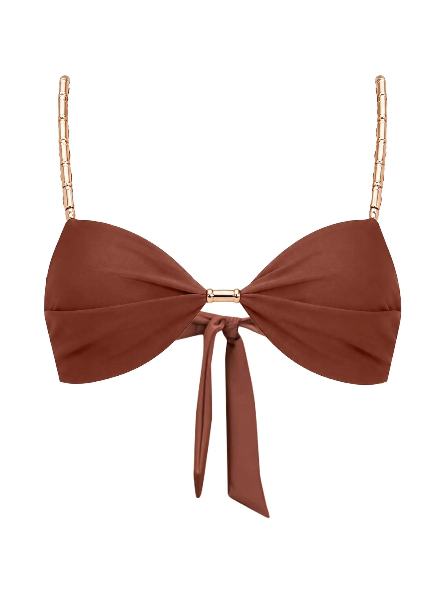 Купальник Gathered tie-fastening bikini top