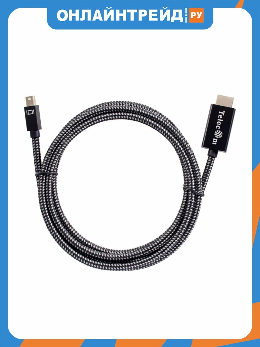 Кабель-адаптер Telecom TA582-1.8M miniDP-M - HDMI-M 8K@60Hz, медь, 1.8m.