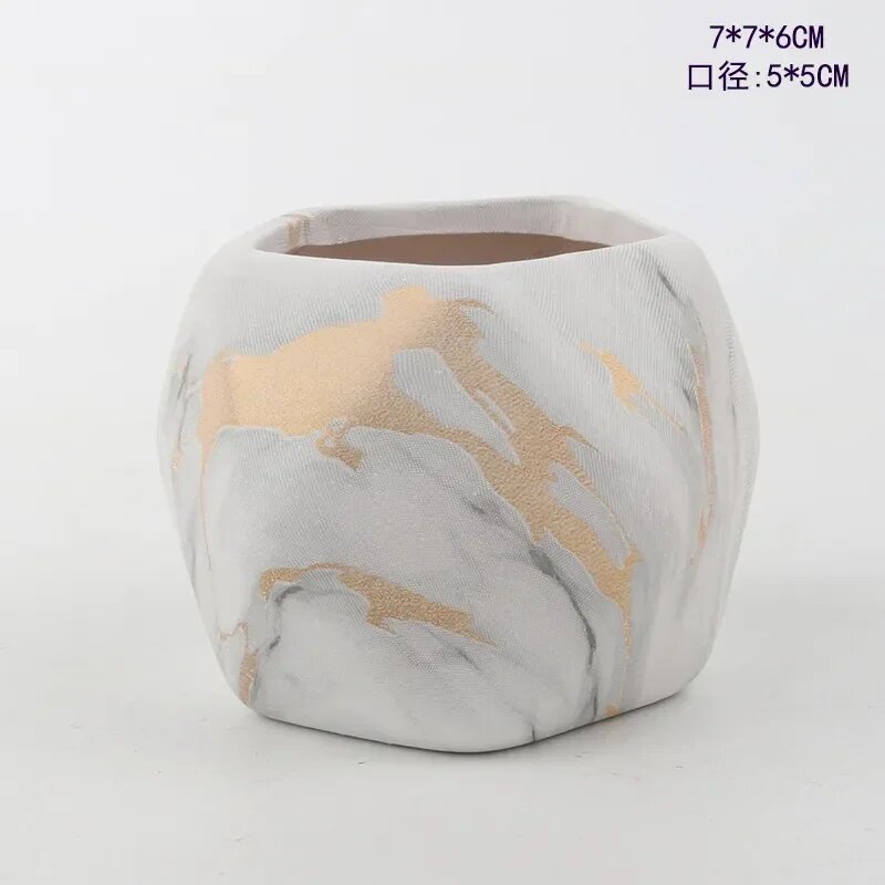 Керамический горшок Rhombus White 7*7*6 см