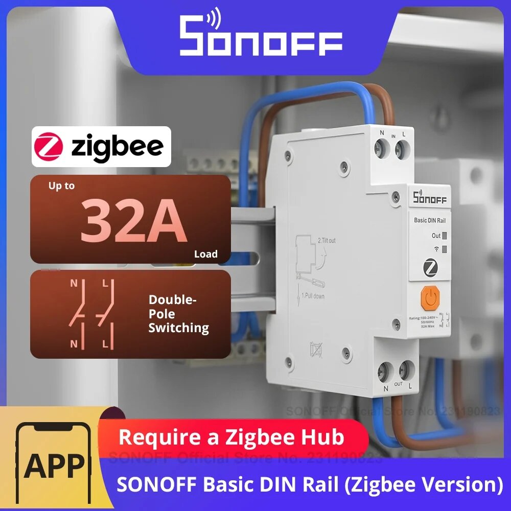 SONOFF BASIC-ZB1GSP Умный выключатель Zigbee 32А — фото 1
