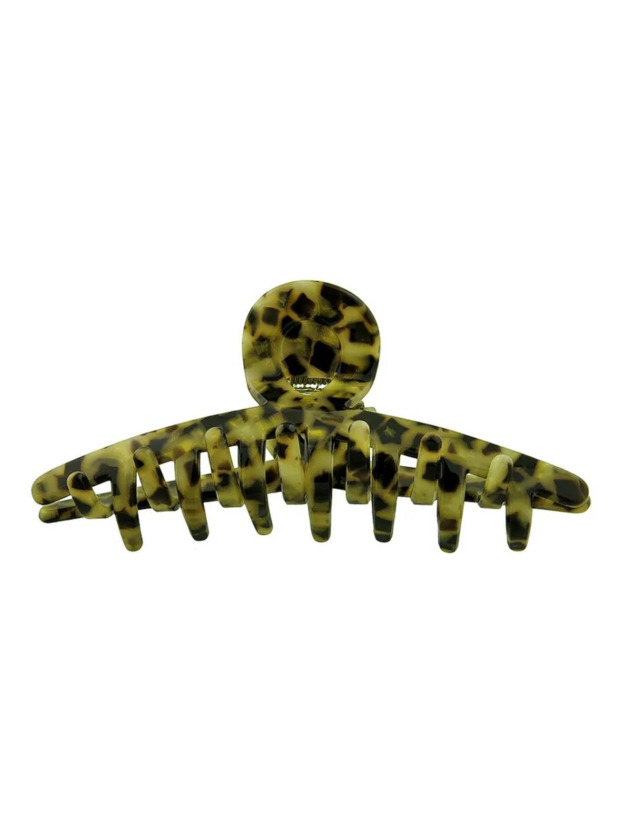 Краб для волос Magie Accessoires, прочный пластик, глубокий коричневый/бежевый — фото 1