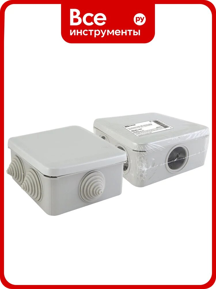 Коробка распределительная TDM ELECTRIC 100х100х50мм, крышка, IP55, 6 входов SQ1401-1255