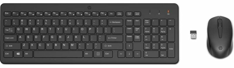 Клавиатура и мышь беспроводные HP, USB-A, черный, 2V9E6AA#ACB