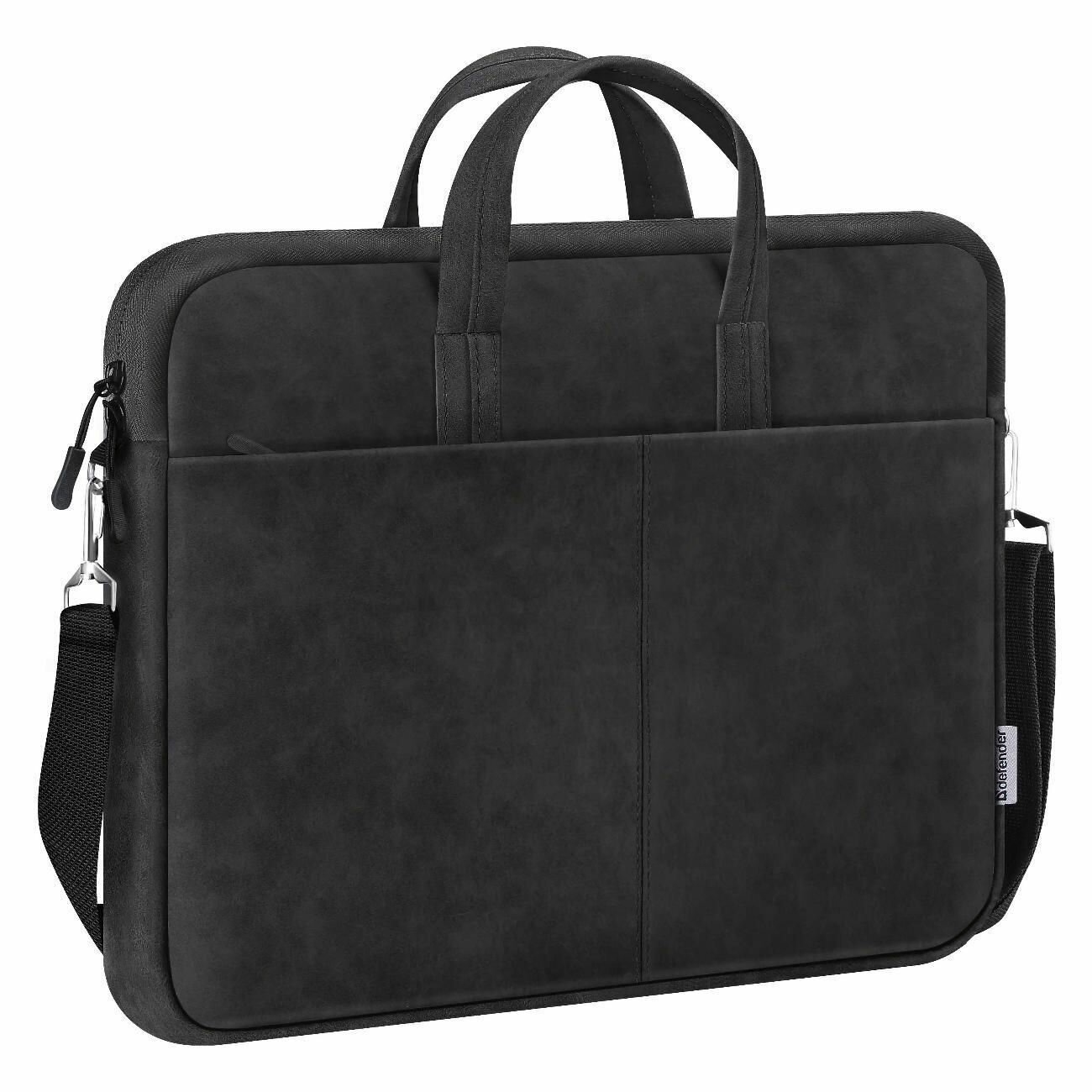 Кейс для ноутбука Defender Tough 15.6" PU кожа, черный, карман