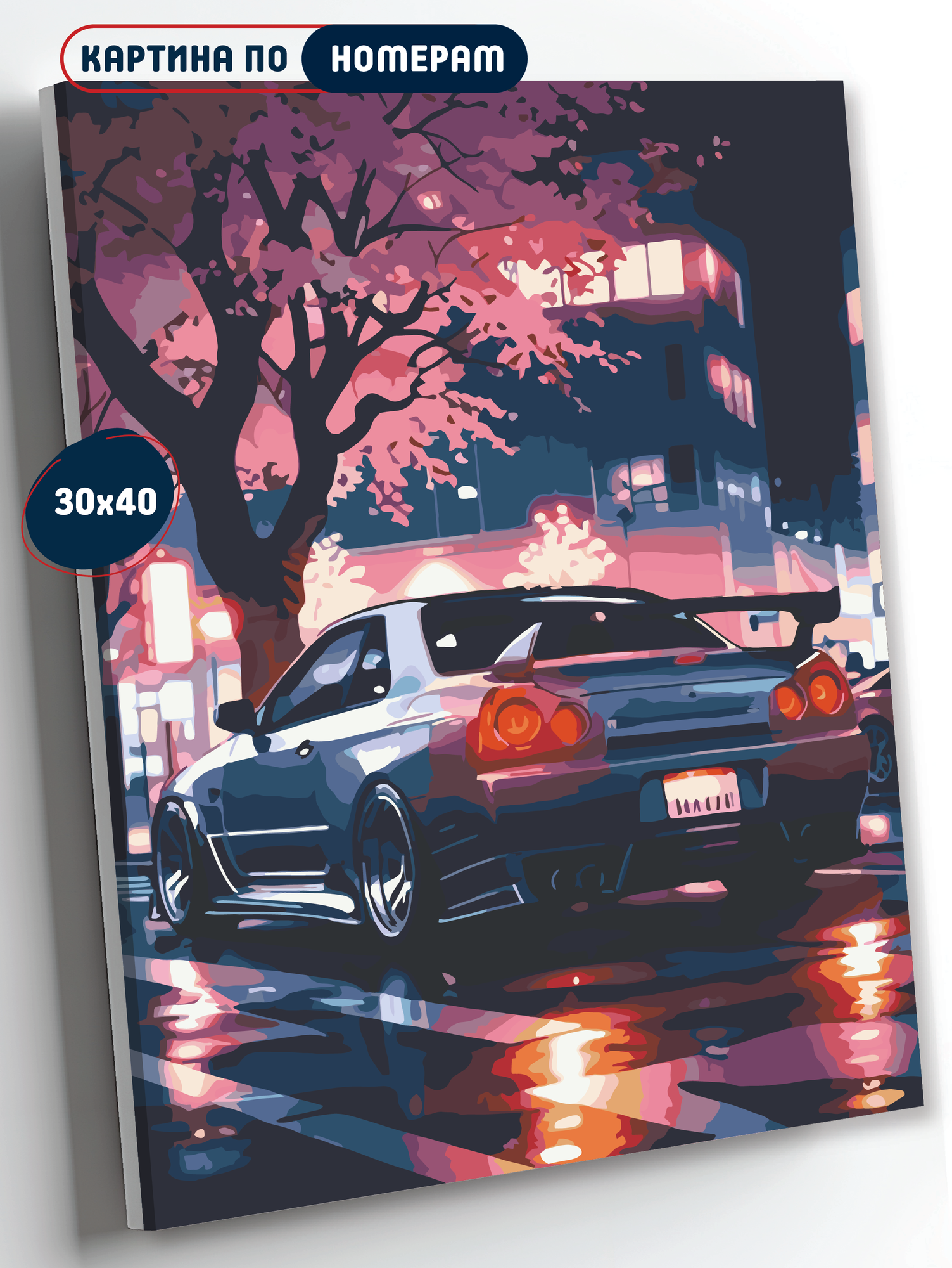 Картина по номерам " Nissan Skyline №7", Холст на подрамнике 30х40