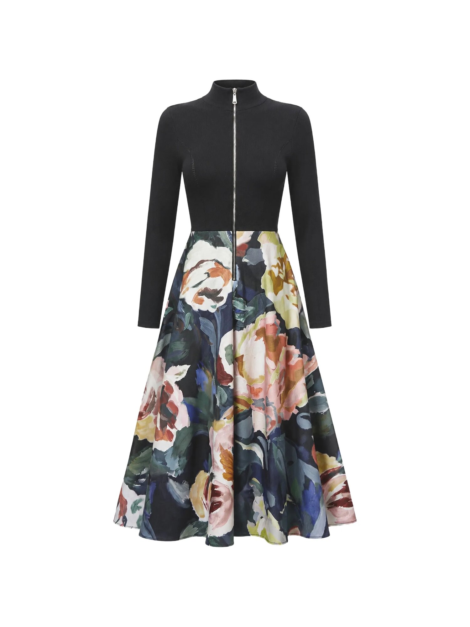 Платье Ted Baker London Floral-print Ottoman midi dress