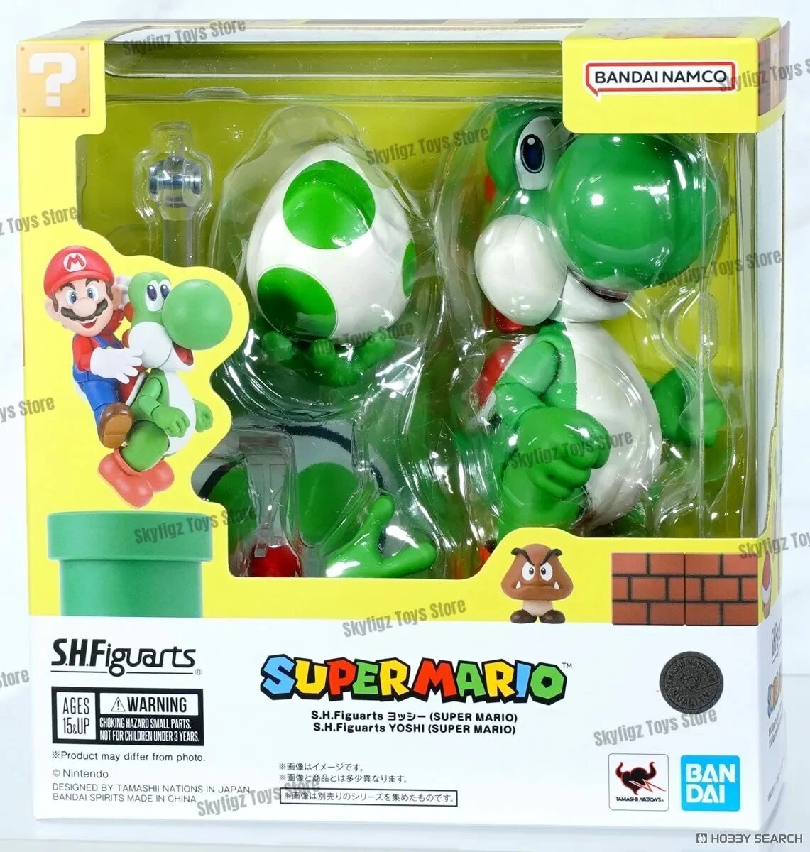 Фигурка Bandai SHF Super Mario Yoshi Original box