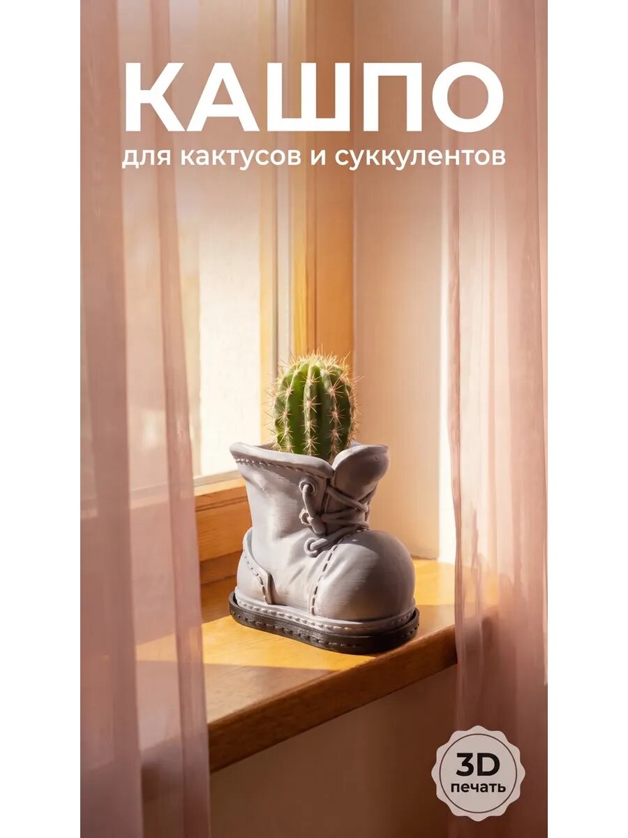 Кашпо для суккулентов Башмак