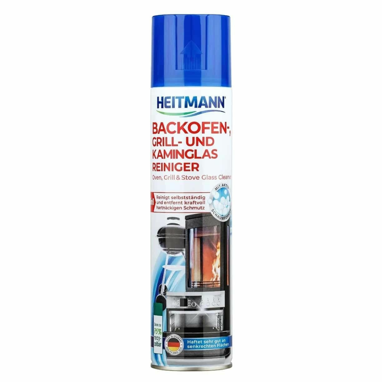 Heitmann Backofen grill-und kaminglas reiniger Мощная Пена для чистки духовых шкафов, грилей и каминных стекол 3 в 1 , 400 мл