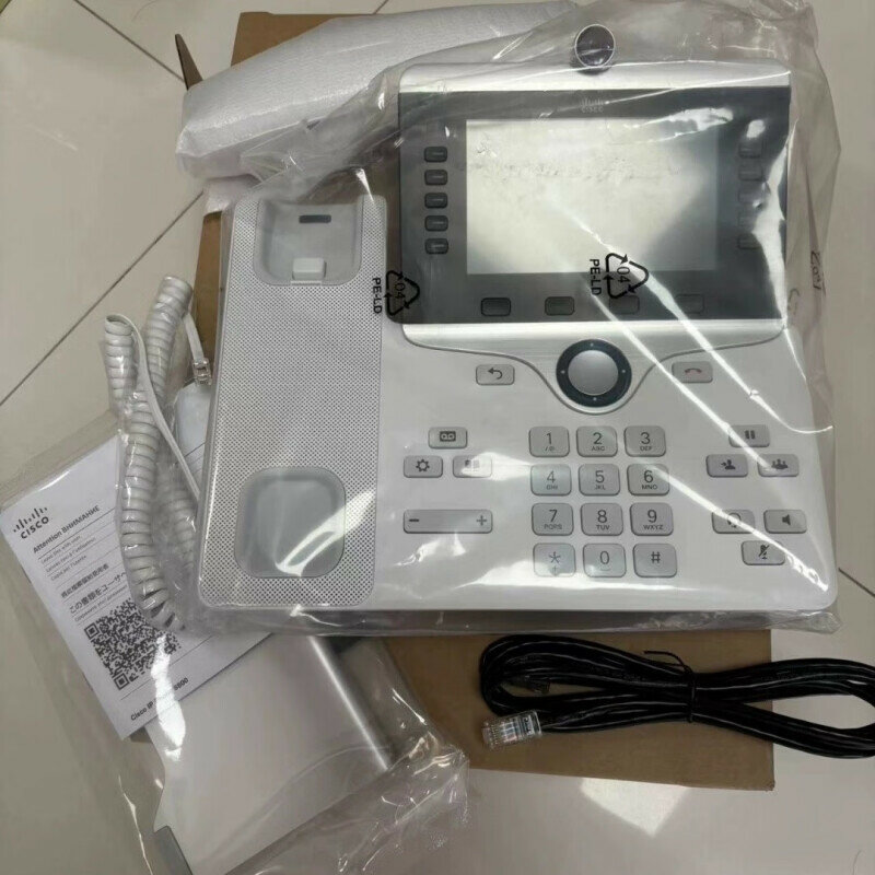 Cisco CP-8845-K9 IP-видео конференц-телефон белый для деловых встреч, полный экран HD, подключение USB-C