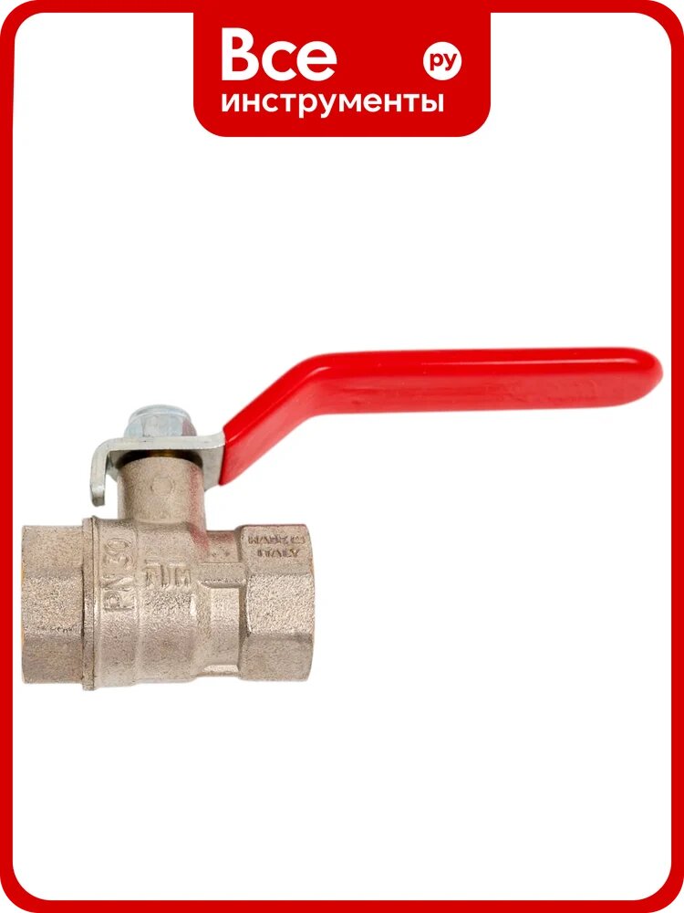 Кран Tiemme 1/2" ВВ шаровой (плоская ручка) 2360017/2380
