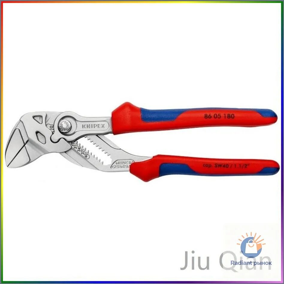 Knipex(Книпекс) Клещи переставные-гаечный ключ, зев 40 мм, длина 180 мм, хром.