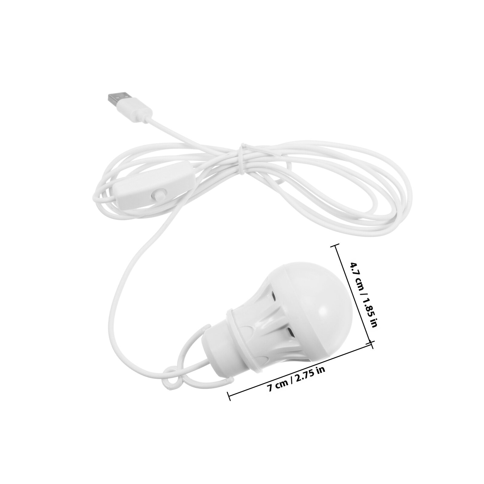 Портативная USB Лампа С Встроенным Переключателем Для Кемпинга И Аварийного Использования Размер 7.00X4.70X4.70CM
