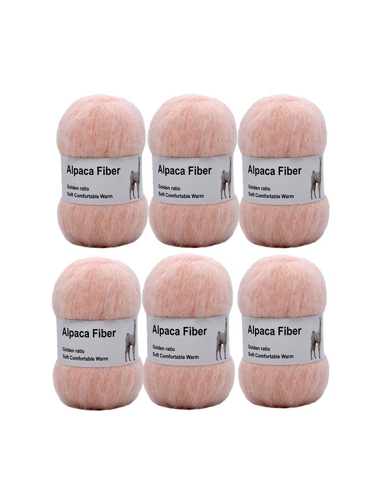 6 Мотков пряжи Alpaca Chunky (300 г/2280 м) Сверхмягкая и прочная объемная пряжа для вязания крючком одеял своими руками шарфов, игла 1.0-1.5 мм
