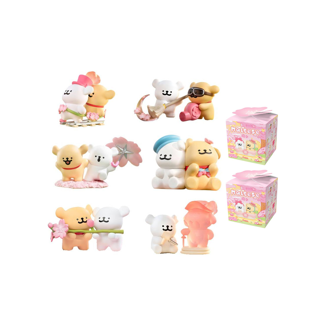 FUNISM x XIANTIAOXIAOGOU Romantic Cherry Blossom Collection Mystery Boxes Full Box 6 Pcs