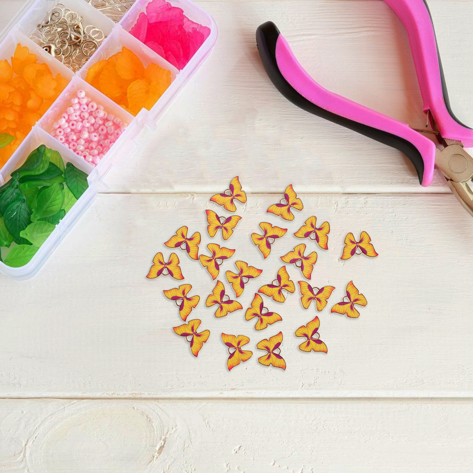 20 Штук Бабочки Чармы Для Ювелирных ИзделийDIY Декоративные Аксессуары 2x1 7Cm