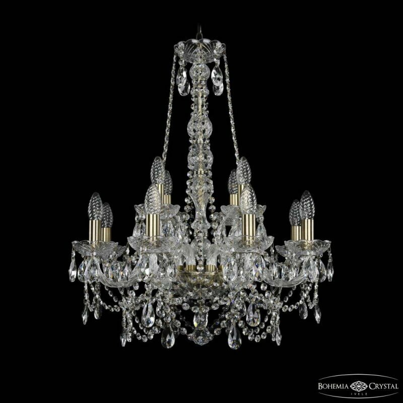 Подвесная люстра Bohemia Ivele Crystal 1411 1411/8+4/195/h-70 Pa