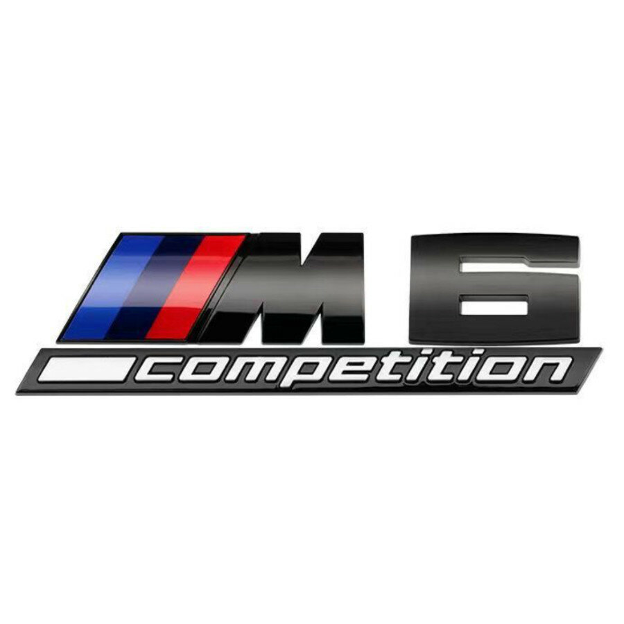 Надпись М6 competition черный