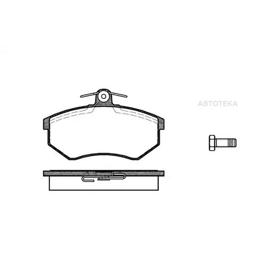 Колодки тормозные дисковые передние Audi 80 1.6-1.9D 86- REMSA 013400