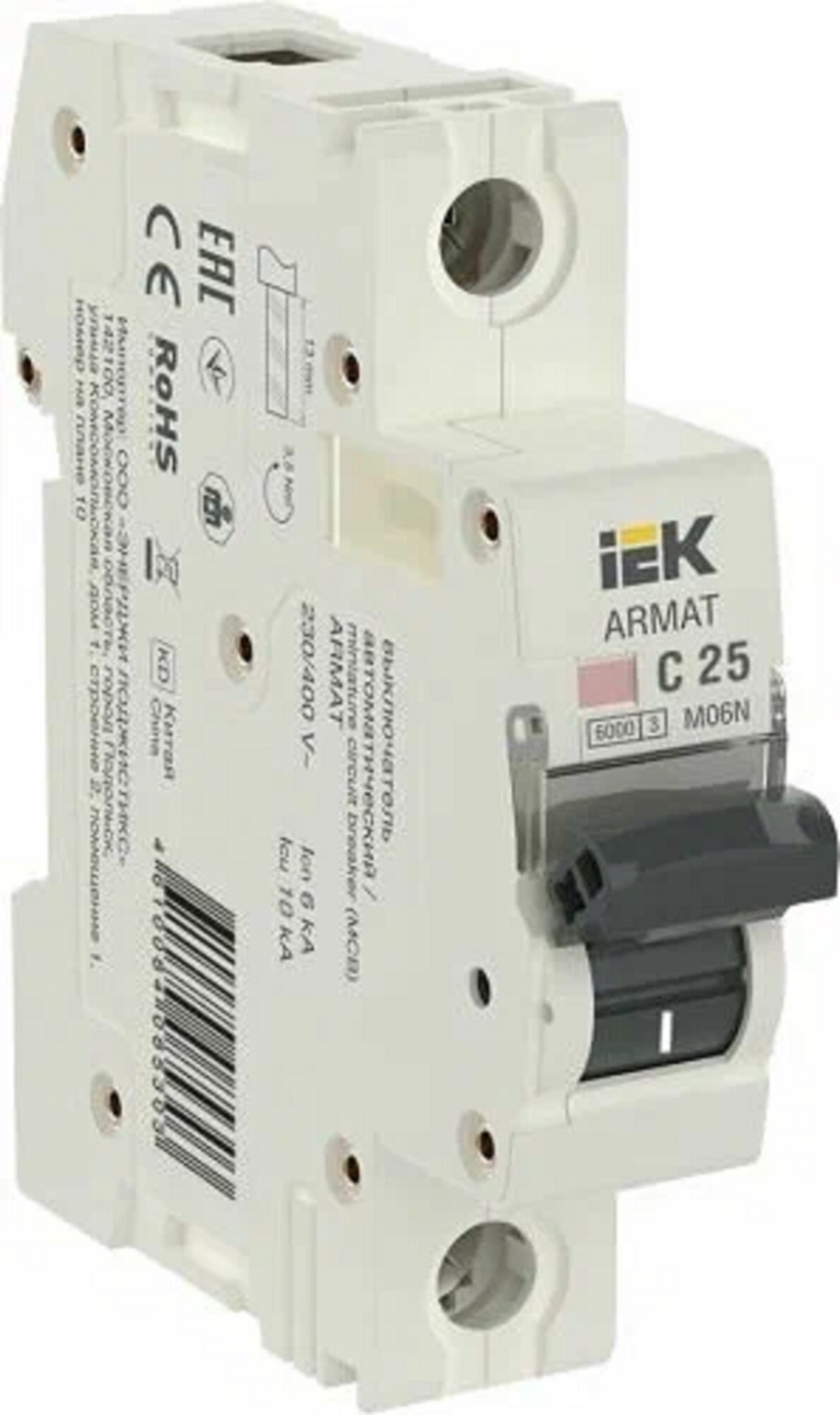 Автоматический выключатель IEK AR-M06N-1-C025 ARMAT M06N 1P C 25А