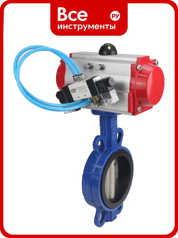Затвор DN-ru QT450-304-EPDM-2W-Fb-ISO-H Ду65 Ру25, с пн. прив. DA-065, пн. распр. PND1-T10-220VAC D050-97453