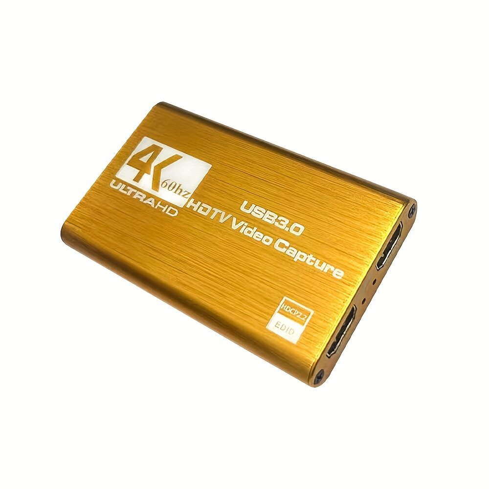 Карта захвата видео 4K Ultra HD 60Hz USB 3.0, 1080P 60 кадров/с, золотого цвета