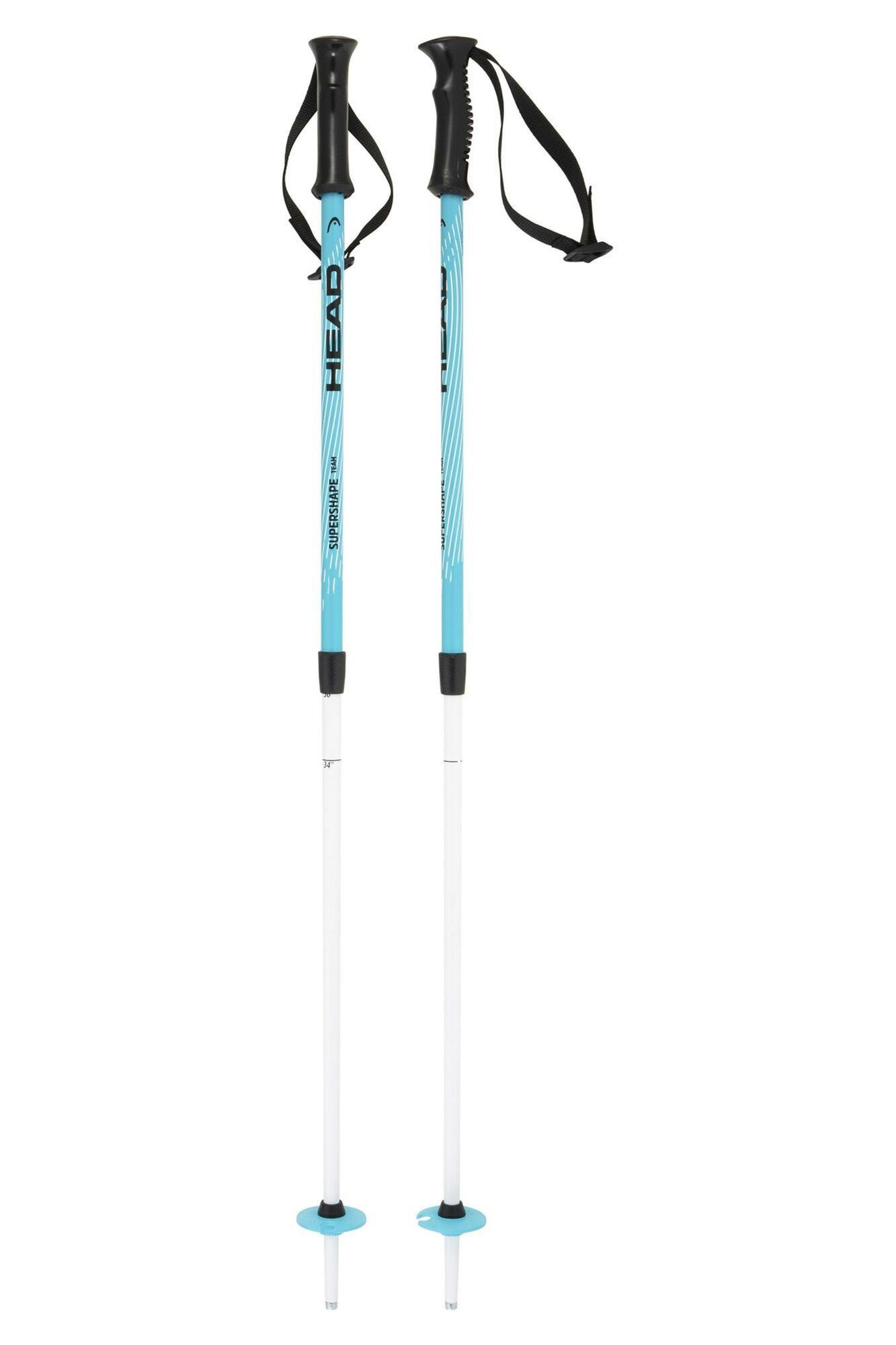 Телескопические горнолыжные палки HEAD Supershape Team Adjustable 16/14mm White/Black/Speed Blue (см:85-110)