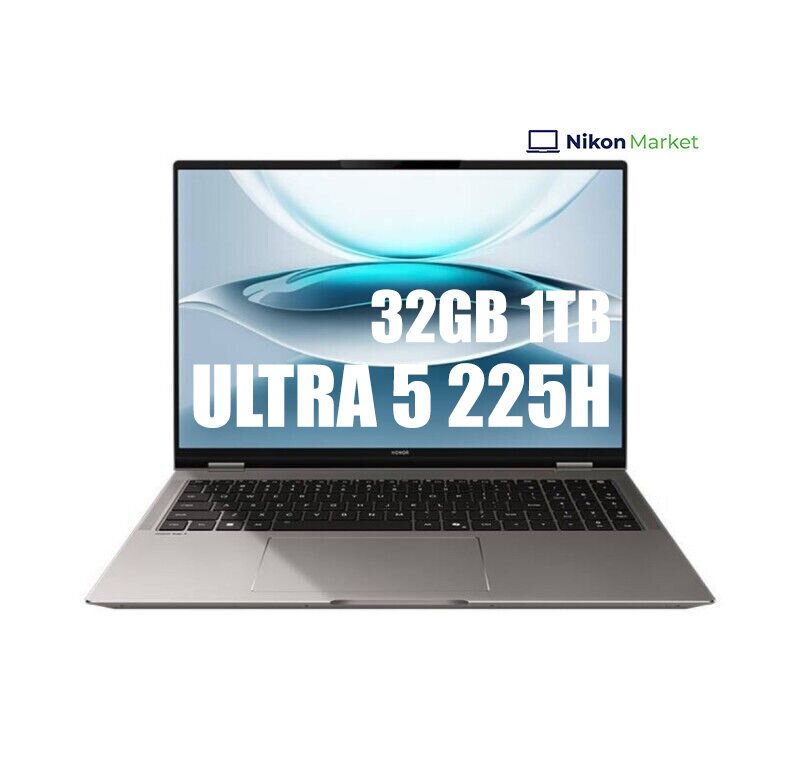 Ноутбук Honor MagicBook Pro 16, Intel Core Ultra 5 225H, Intel Arc Graphics 130T, 32 GB, 1 TB, серый, + подарок мышь