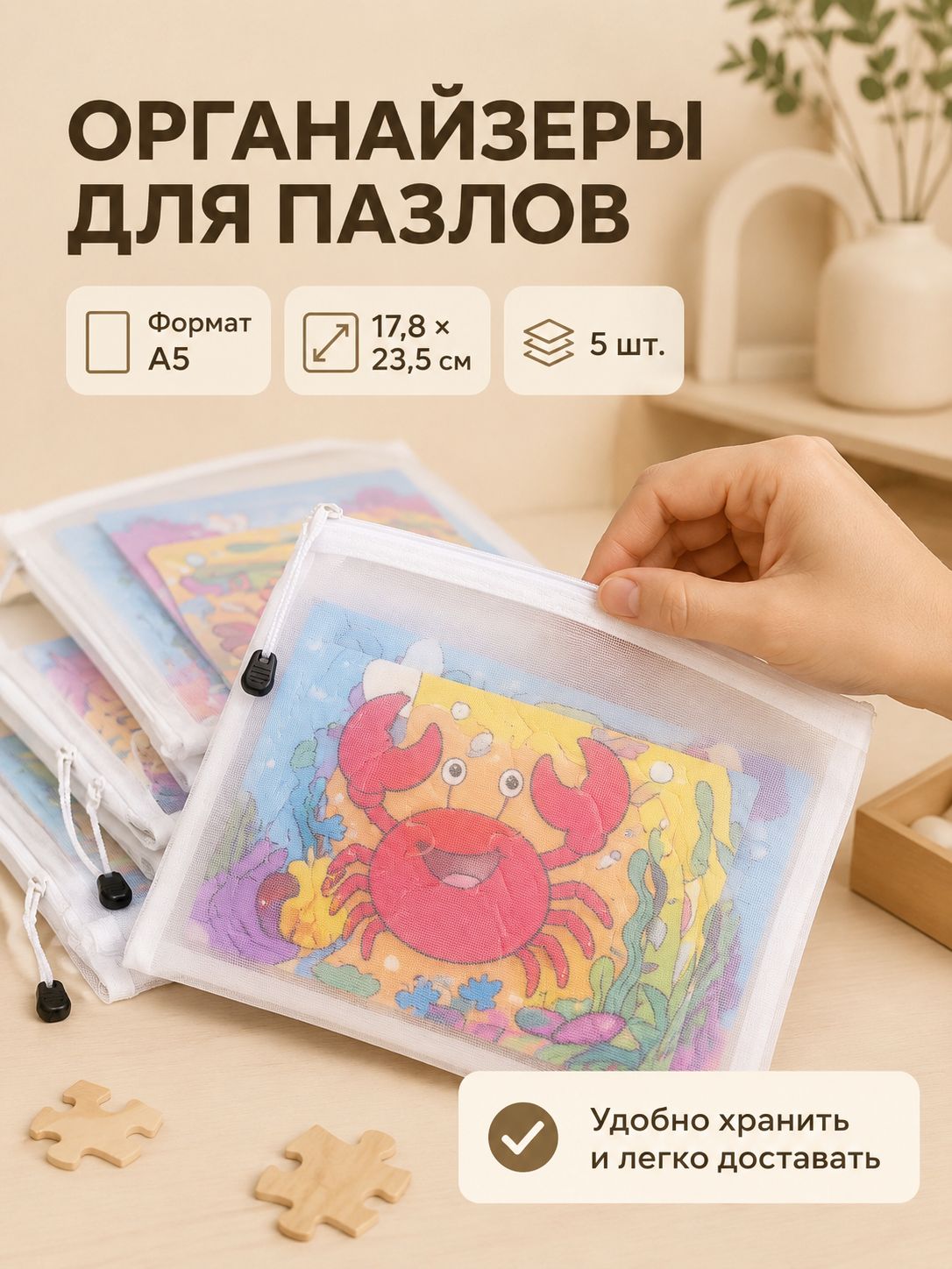 Сетчатые мешки для хранения игрушек и мелочей, A5, набор 5 шт, сетчатый мешок, органайзер для игрушек хранение, контейнер для конструктора