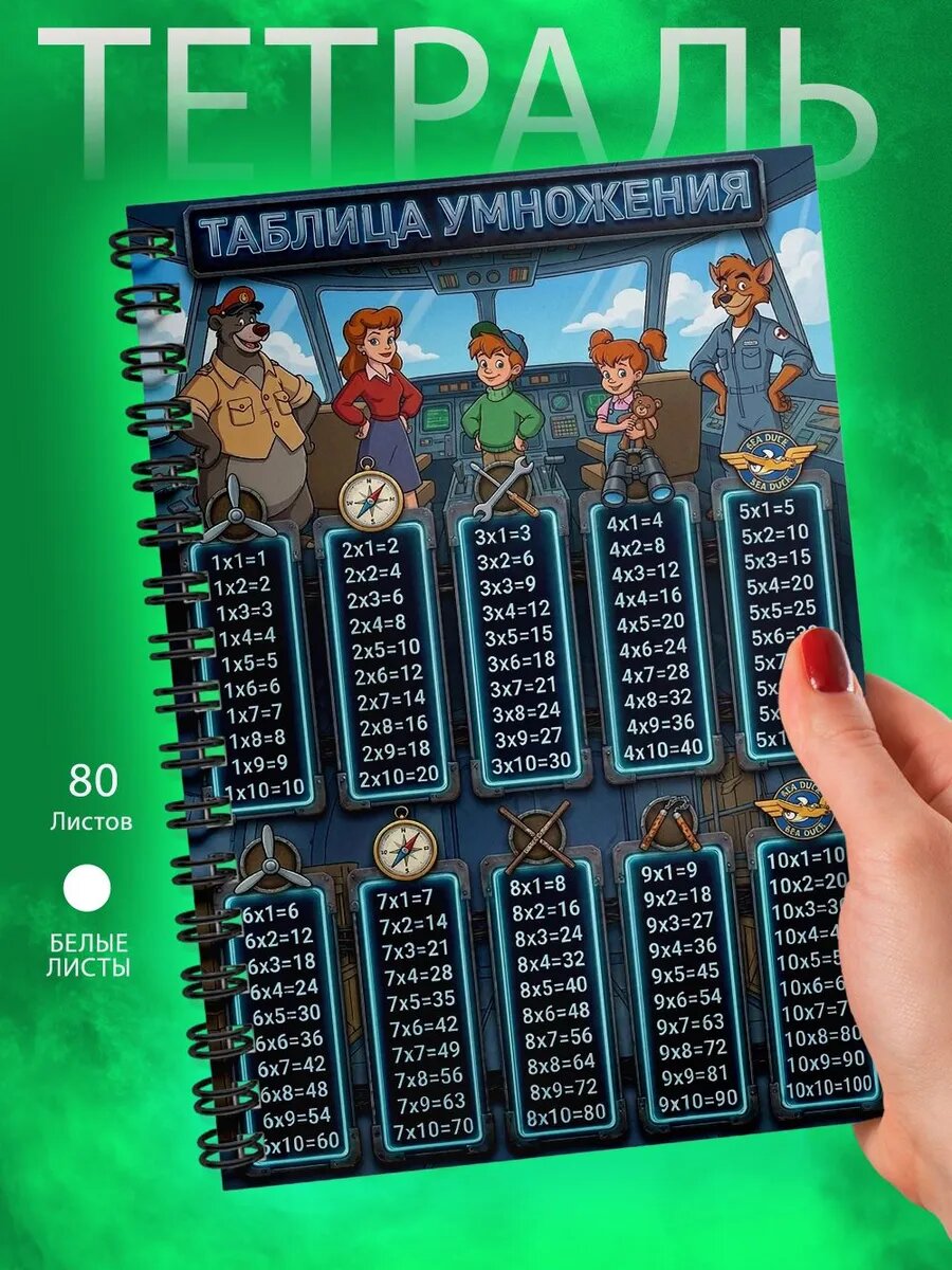 Тетрадь А5- Таблица умножения - Чудеса на виражах - TaleSpin
