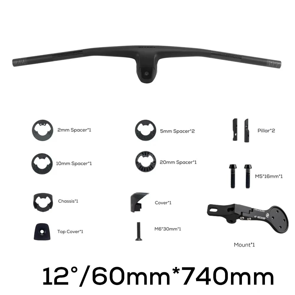 SYNCROS FRASER IC SL XC Руль MTB Углеродный 60mmx740mm -12degree