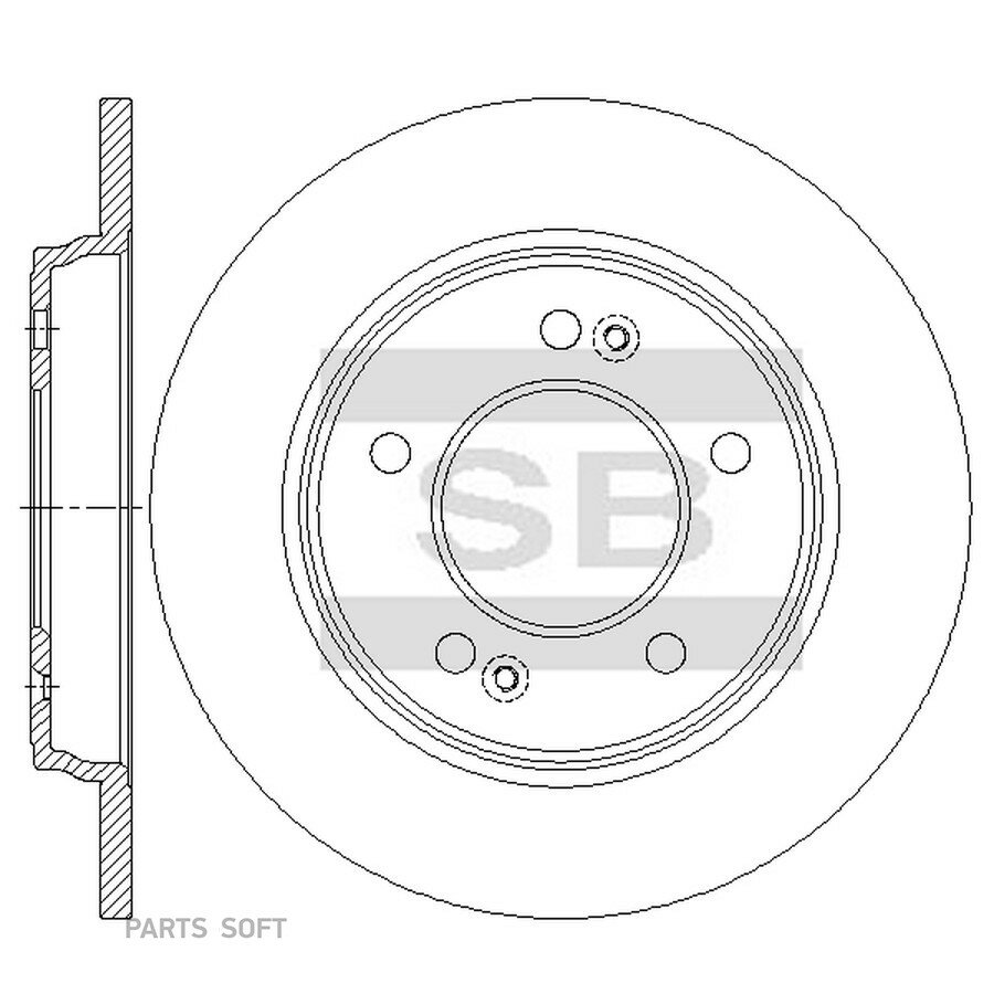 SANGSIN BRAKE SD2084 диск тормозной передний!\ KIA Ceed, Hyundai i30 1.4-2.0/1.6 CRDi 06>