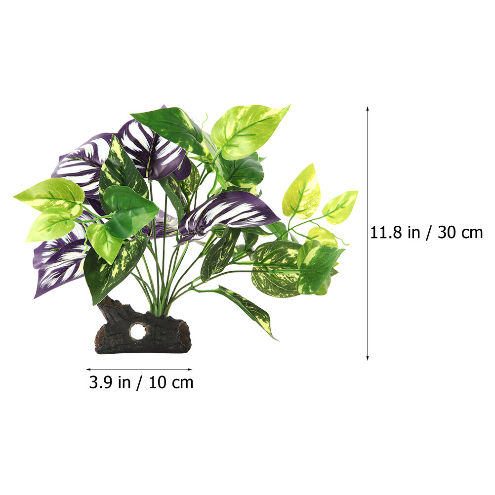 Искусственные Растения Для Аквариума Фиолетовый Цвет 10X4X30CM