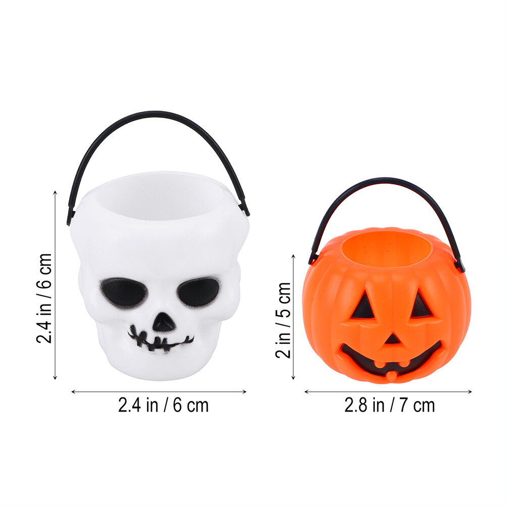 12 Штук Halloween Кandy Ведро Портативное Оранжевое Ведро В Formе Тыквы Для Детей Trick Or Treat В Halloween M Размер