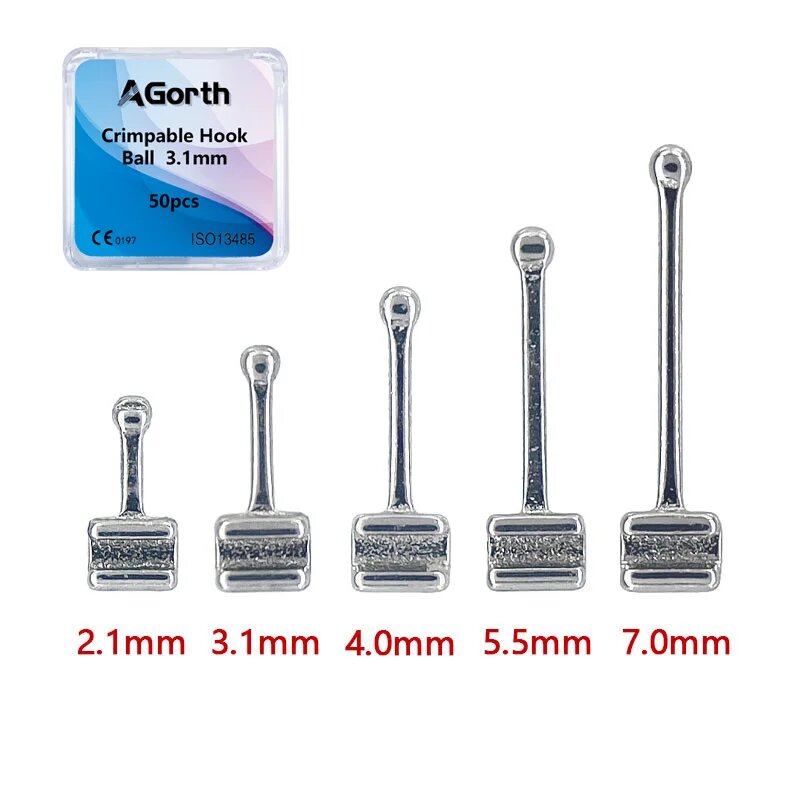 Ортодонтические кнопки Agorth Ball 3.1mm, 50 шт.