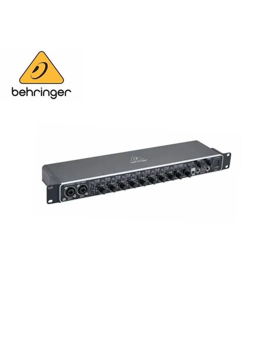 Behringer UMC1820 USB Аудиоинтерфейс Audiophile 18x20 24-бит/96 кГц USB-аудио/MIDI-интерфейс с микрофонными предусилителями Midas