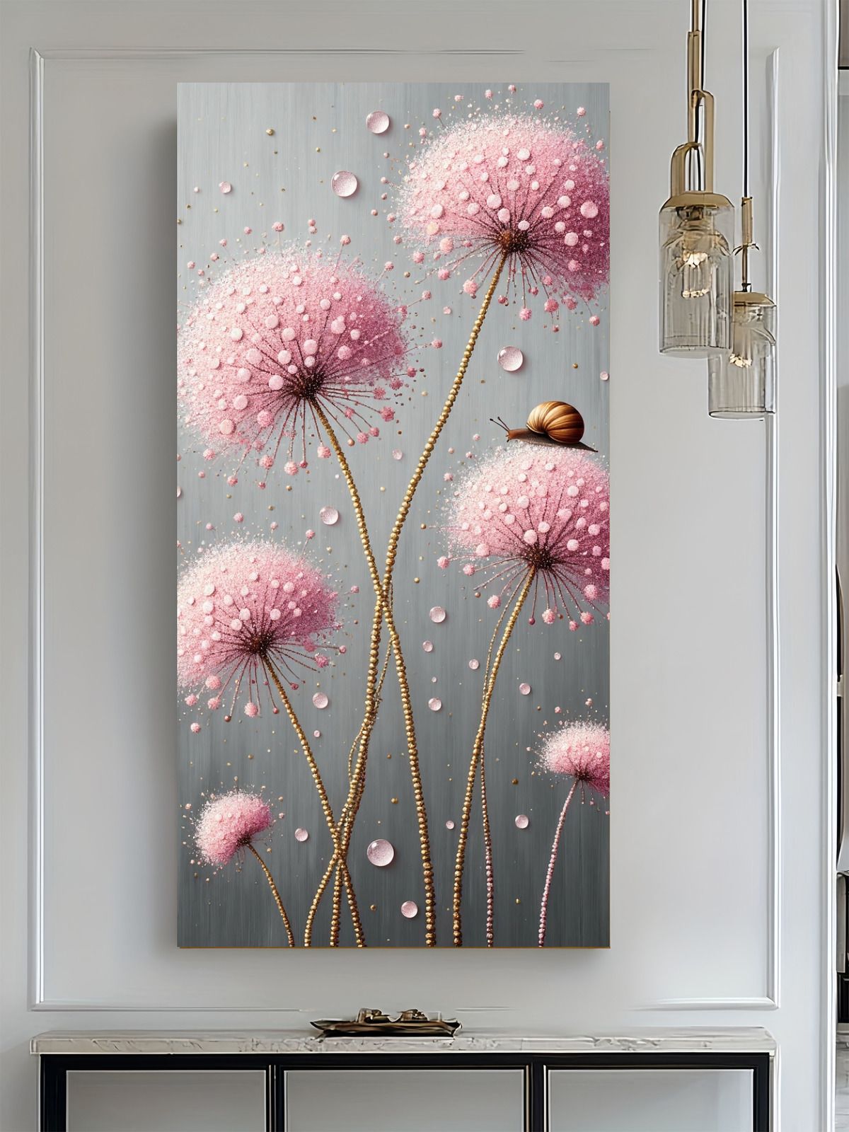 Картина "Печать струй" 40x80 см