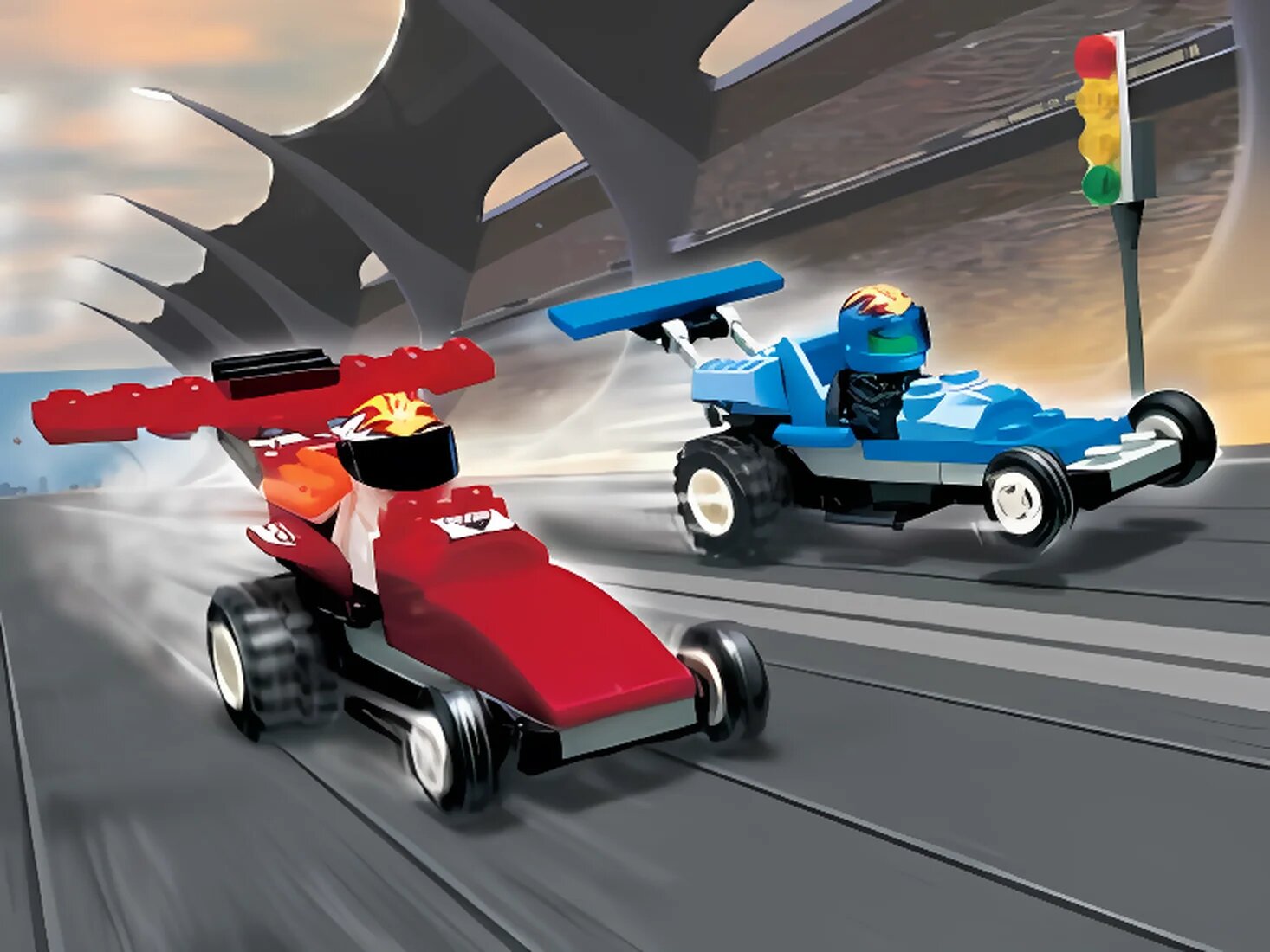 Конструктор Lego Racers 4593 Нулевой Циклон и Красный Буран