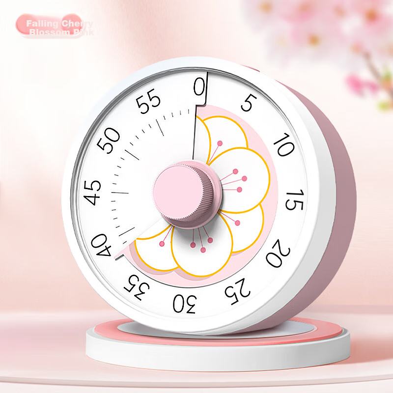Timess Визуальный таймер для учеников и кухонного приготовления с отсчетом времени и батарейным питанием Цвет：Сакура