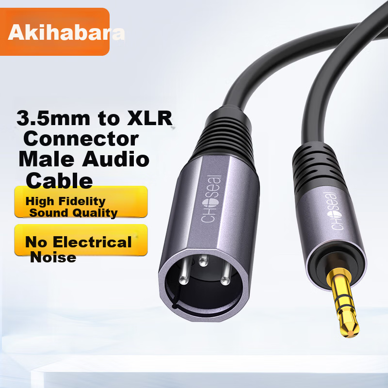 CHOSEAL QS3554 1.5м аудиокабель 3.5 мм к XLR мужской для микрофона смесителя колонок совместимый с телефоном