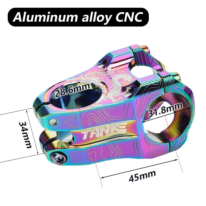 TANKE MTB Вынос Руля, Colorful, 31.8x28.6 мм