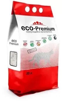 ECO-Premium Наполнитель Древесный Комкующийся Без отдушки 7601г.