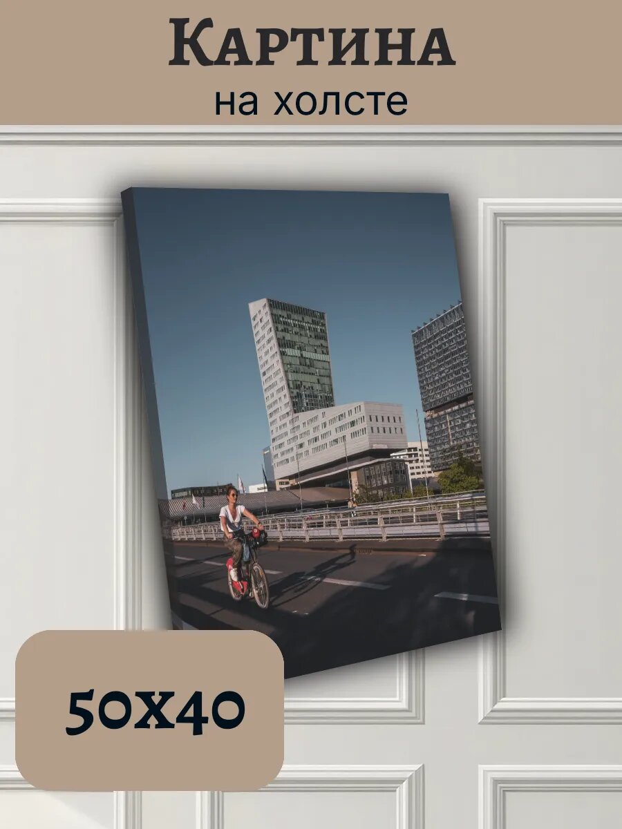 Картина Постер Франция France 40x50 велосипедист