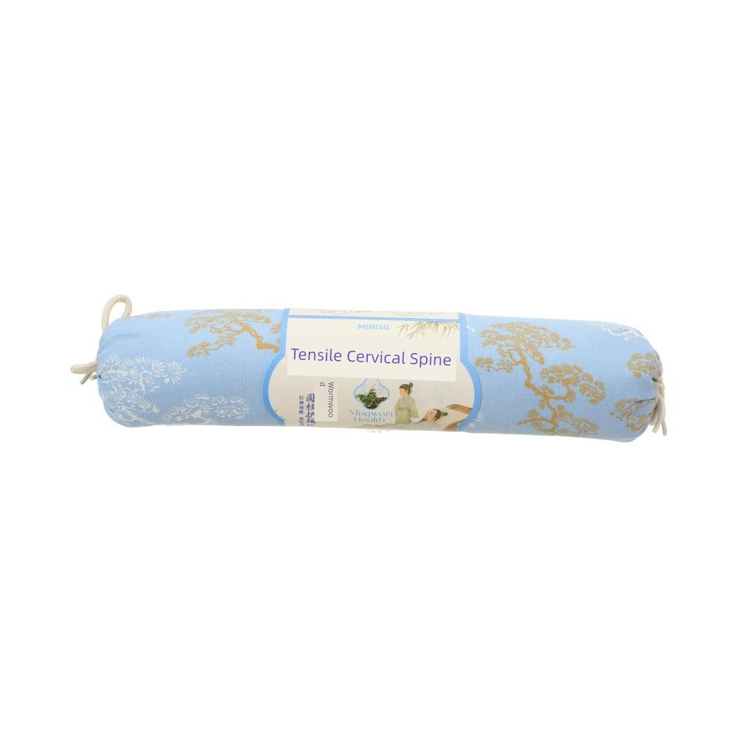 Цилиндрическая подушка для шеи MINISO из серии Premium Health с полынью: мощная поддержка, травяной аромат и ткань,