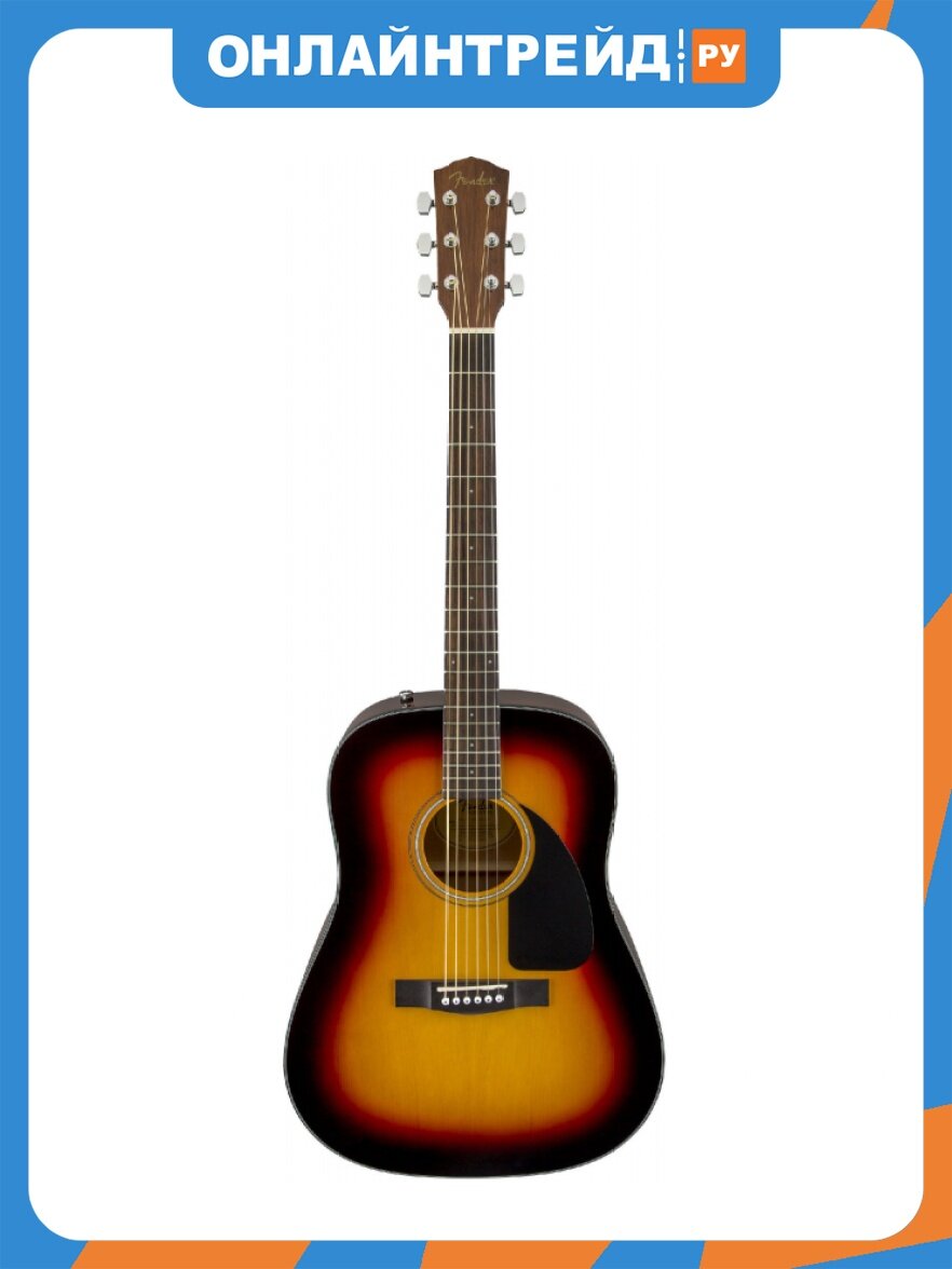 Акустическая гитара Fender CD-60 DREAD V3 DS SB WN, санберст