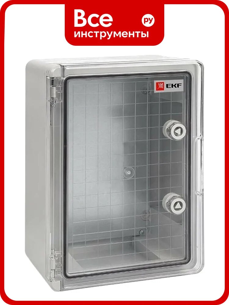 Пластиковый щит EKF с монтажной платой прозрачная дверь 500х350х190мм IP65 PROxima PBT65MP005