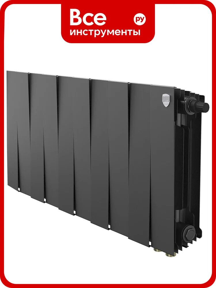 Радиатор биметаллический ROYAL THERMO PianoForte 300 Чёрный VR80 - 10 секц. НС-1682356