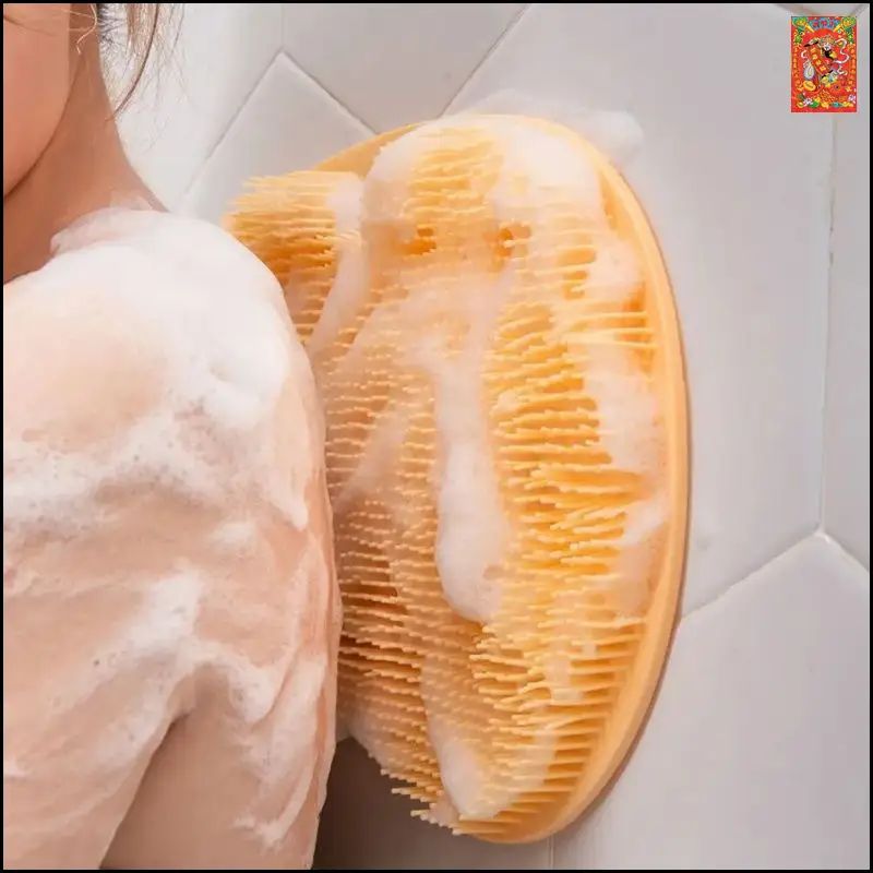 Силиконовый нескользящий коврик для душа для мытья ног в ванной комнате с присоской, отшелушивающая подушечка для щетки