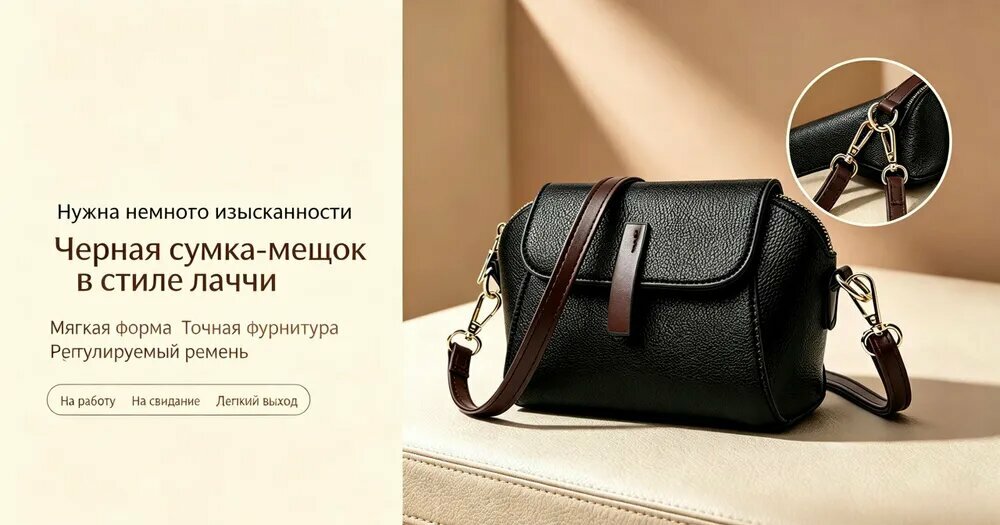 Сумка , черный — фото 1