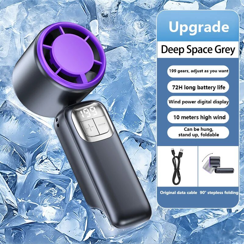Портативный вентилятор Lenovo 199 High Speed Turbo Jet Ice Cooler Deep Space Grey